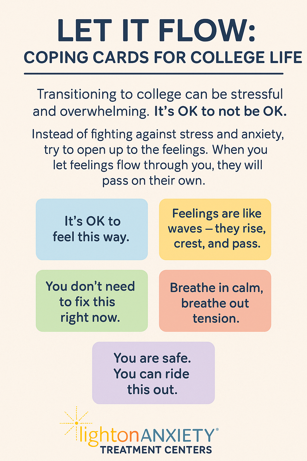 Coping Cards for Managing College Stress - Light On Anxiety